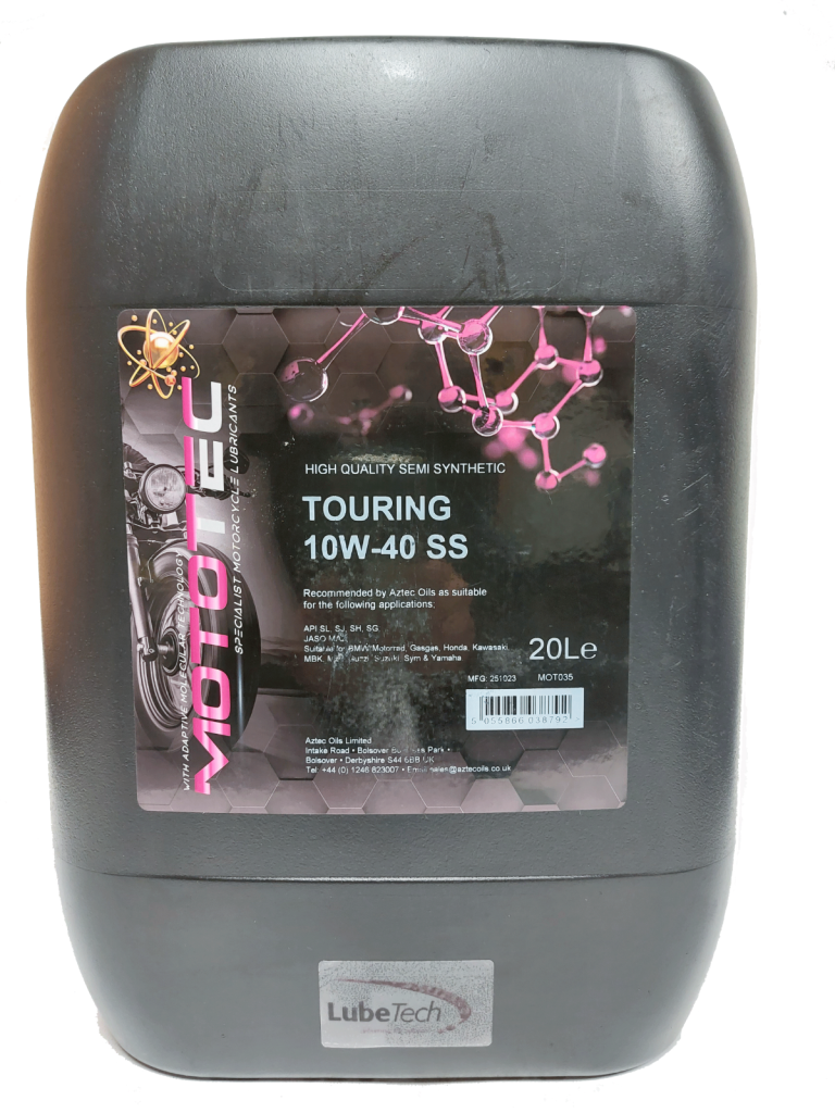 Aztec oils 10w40 Semi Synthetic Motorcycle Oil 20ltr JASO MA2 specification