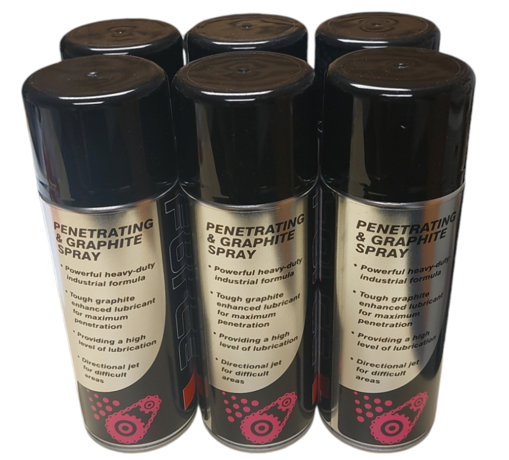 Force Penetrating Spray with Graphite 400ml x 6, Powerful Industrial ...