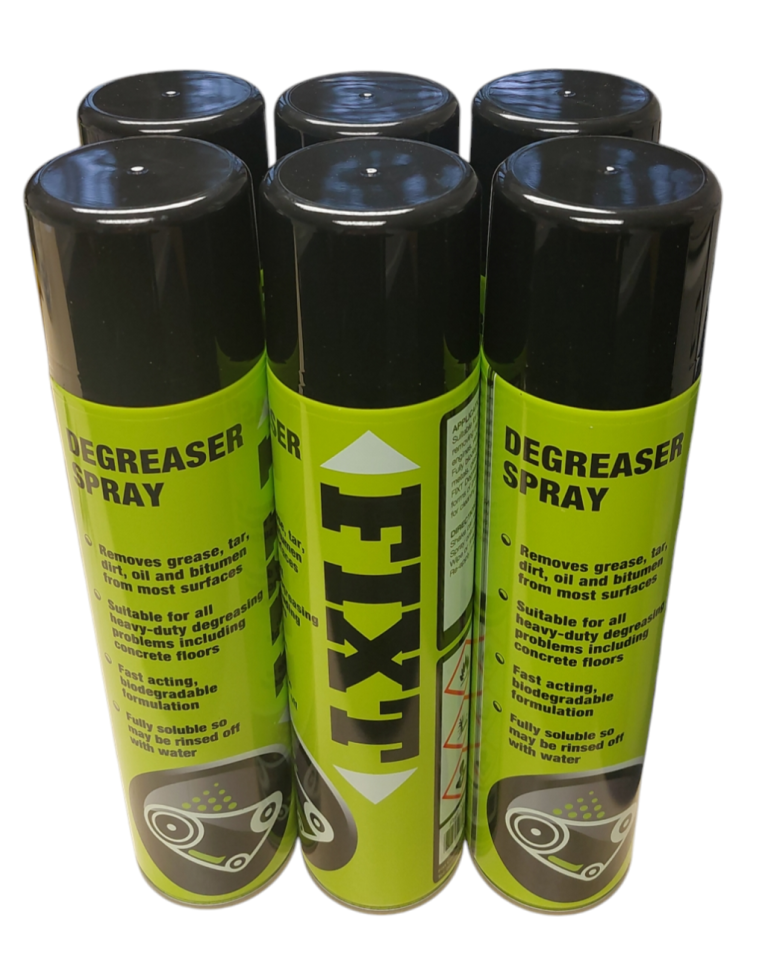FIXT DEGREASER SPRAY 6 x 400ml FOR REMOVAL OF GREASE OIL DIRT ON ...