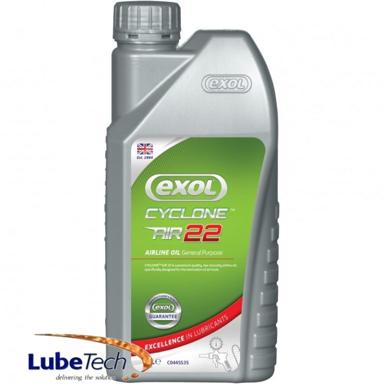 EXOL CYCLONE 22 AIRLINE OIL, FOR PNEUMATIC AIR TOOLS AND AIRLINES